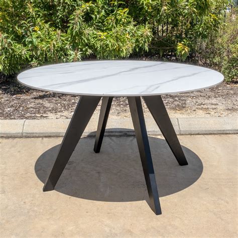 Global Dining Table Snow White Ceramic — Perth Furniture Warehouse