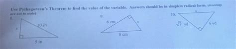 Answered Use Pythagorean S Theorem To Find The Value Of The Variable
