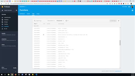 Nodejs Firebase Functions Log Outputting Lots Of Extra Info After