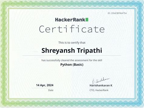 shreyansh t on linkedin excited to share completion of hackerrank s