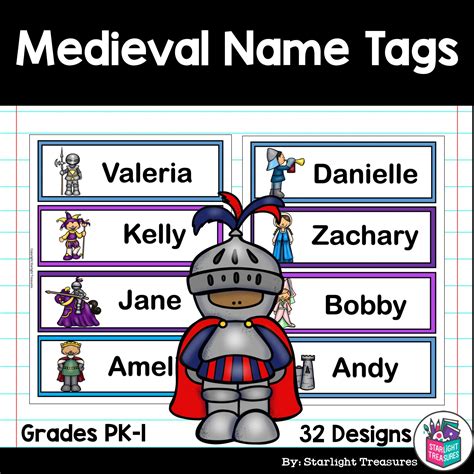 Medieval Name Tags Editable Made By Teachers
