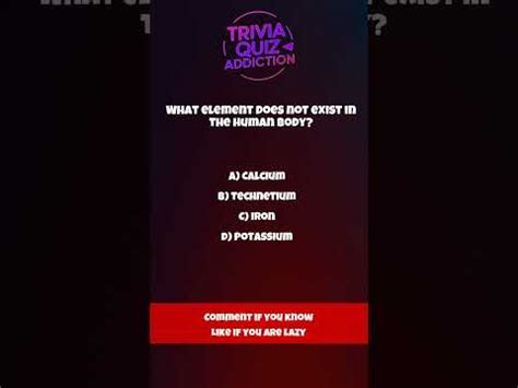 Can You Answer This Medium Question What Element Does Not Exist In The Human Body YouTube