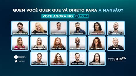 R7 A GRANDE CONQUISTA PORCENTAGEM VOTALHADA ATUALIZADA COMO ESTÁ