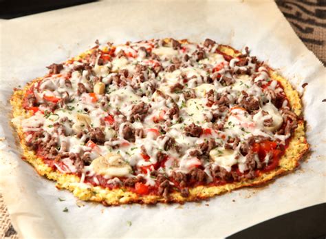 Best And Easiest Crispy Low Carb Cauliflower Pizza Crust Brownie