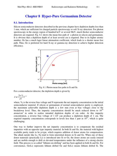 4ra34rb3 Lecture Note 8 Hpge Detector Pdf Pn Junction Chemistry