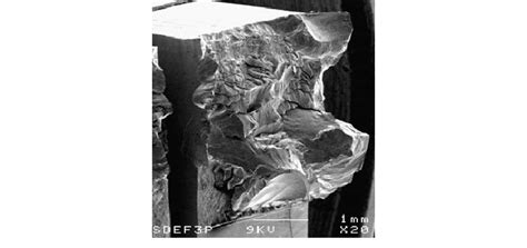 Sem Picture Of Tilted Sample B After Fracture Download Scientific