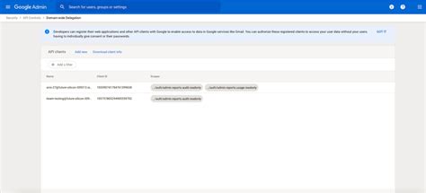 Granting API Client Access To A Service Account JSA 7 5 0 Juniper