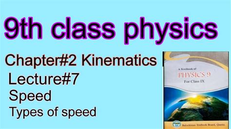 Class 9th Physics Chapter 2 Kinematics Lecture 7 Balochistan Board YouTube