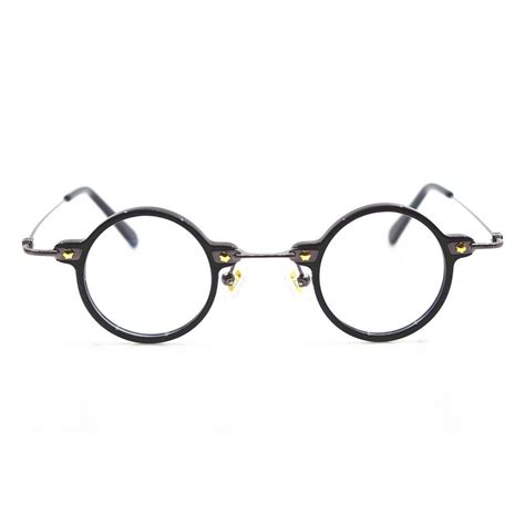 Vintage Small Round 36mm Hand Made Eyeglass Frames Acetate Full Rim Rx