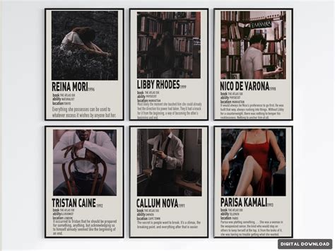 The Atlas Six Polaroid Poster Aesthetic Book Poster The Atlas Paradox