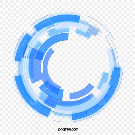 Circle Tech Clipart Png Images Tech Style Blue Circle Geometric