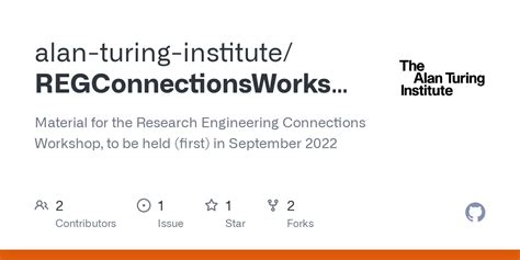 Github Alan Turing Institute Regconnectionsworkshop Material For The