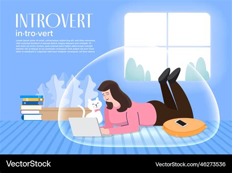 Introvert 01 Royalty Free Vector Image Vectorstock