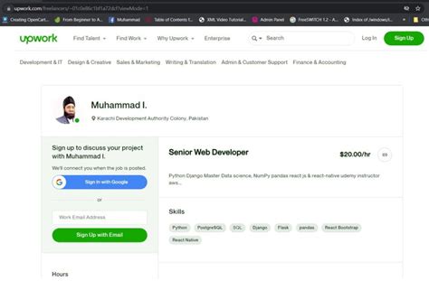 Muhammad Iqbal On Linkedin Upwork Upworkprofile Python Django