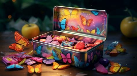 Custom Candy Tin Box Packaging Sweet Delights Designs