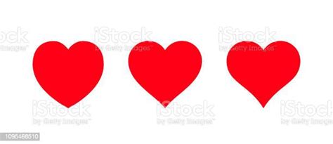 Coeur Rouge Icône Isolé Sur Fond Blanc Jeu De Symbole De Lamour Pour Le