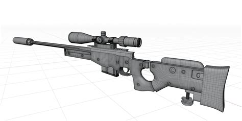 Awm Sniper Rifle High Poly 3d Model Turbosquid 2146856