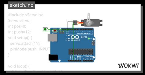 pushbtn servo wokwi esp32 stm32 arduino simulator