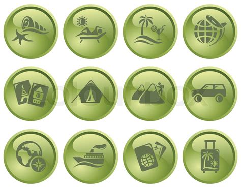 Vacation Buttons Stock Vector Colourbox