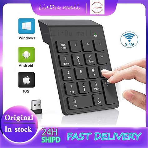 GHz Wireless WiredNumeric Keypad Numpad Keys Portable Small Size Digital Keyboard For