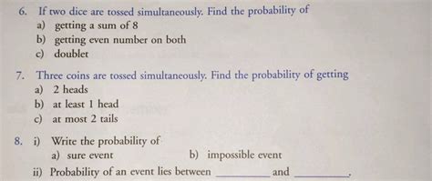 If Two Dice Are Tossed Simultaneously Find The Probability Of A Gett
