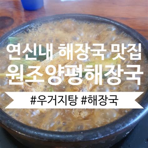연신내 해장국 맛집 싱싱한 선지와우거지가 가득한 연신내 식당 맛집 해장국 맛집 원조양평해장국직영점에서 해장하고 왔습니다