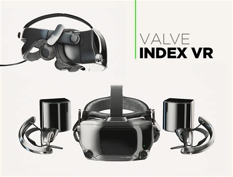 Artstation Valve Index Vr Headset With Controllers And Sensors Full