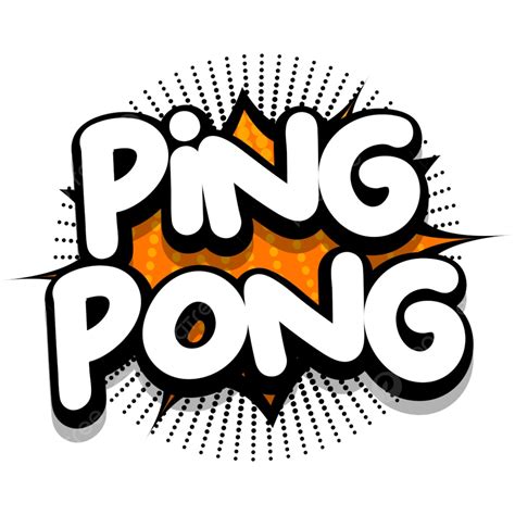 Ping Pong Comic Book Speech Explosion Bubble Vector Art Illustration