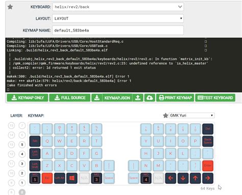 Compiling Issues For Helix Rev Issue Qmk Qmk Configurator