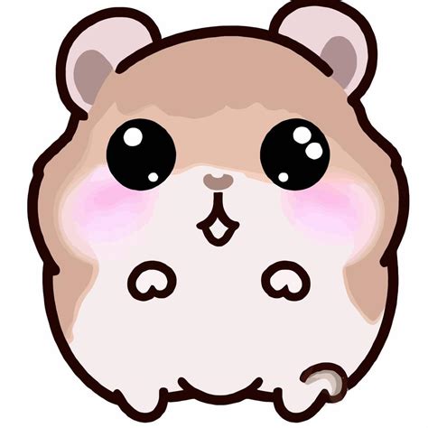 Cute Hamster Illustration Hamster Kawaii Chibi Vector Drawing Style