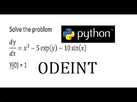 Solve ODE By Python ODEint YouTube