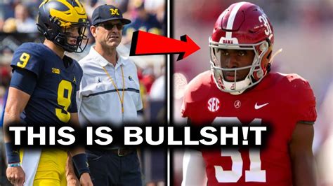 This Alabama Football Player Is Getting Disrespected And Michigan Qb