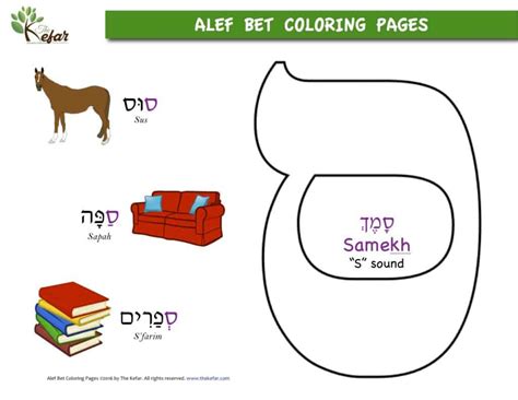 Alef Bet Coloring Pages The Kefar
