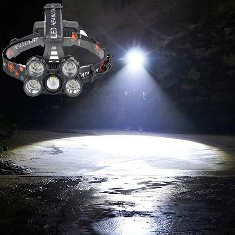 5 헤드 랜턴 Led 충전 각도 조절 캡라이트 안전모 티몬