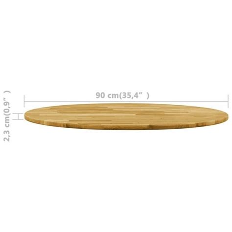 Abb Dessus De Table Bois De Chêne Massif Rond 23 Mm 900 Mm Qqmora