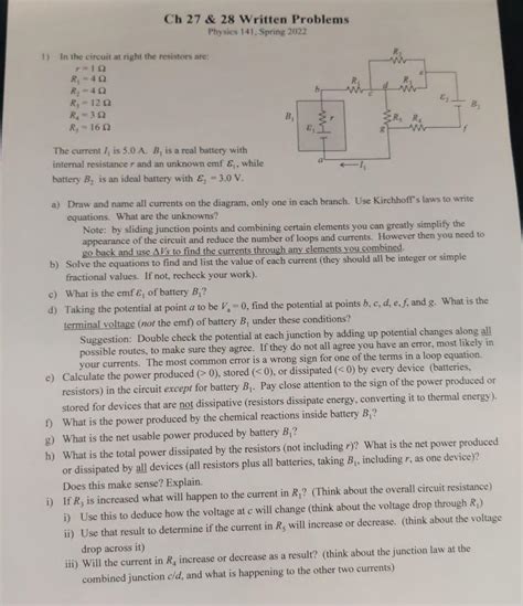 Ch 27 28 Written Problems Physics 141 Spring 2022 Chegg