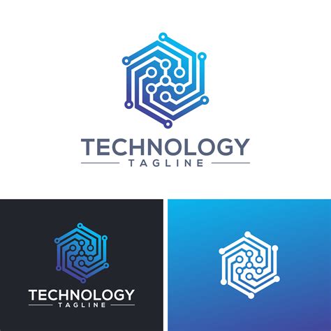 Modern Hexagon Tech Logo Designs Concept Vector Hexa Technology Logo Template 8249630 Vector
