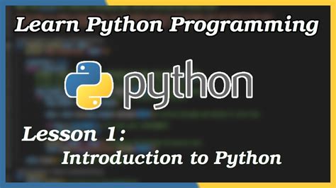 introduction to the python programming language python tutorial part