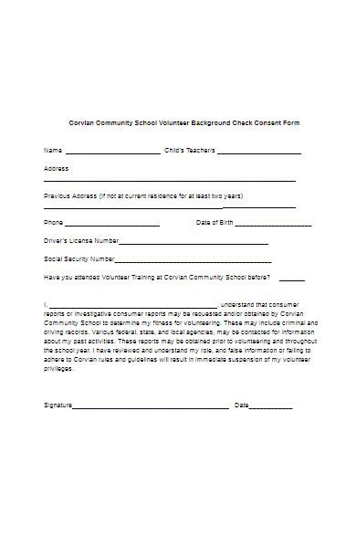 Free 50 Background Check Consent Forms Download How To Create Guide