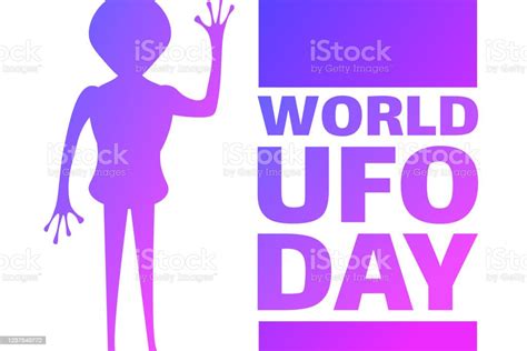 세계 Ufo의 날 7월 2일 휴일 개념입니다 텍스트 비문이 있는 배경 배너 카드 포스터용 템플릿입니다 벡터 Eps10 그림입니다