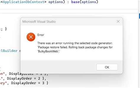 Net Error While Adding Scaffold Item For Identity In Netcore