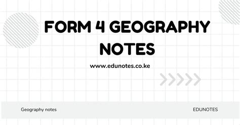 Form 4 Geography Notes Edu Notes