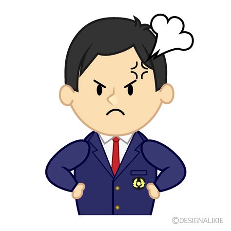 怒る男子高校生イラストのフリー素材｜イラストイメージ