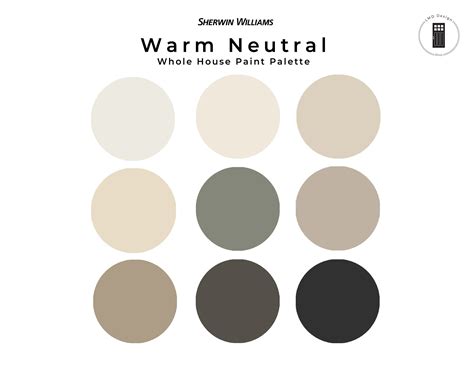 Neutral Warm Sherwin Williams Paint Color Palette Cozy Warm Interior