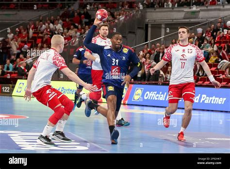 Piotr Jedraszczyk Dylan Nahi Andrzej Widomski In Action During The 2nd Phase Of Ehf 2024