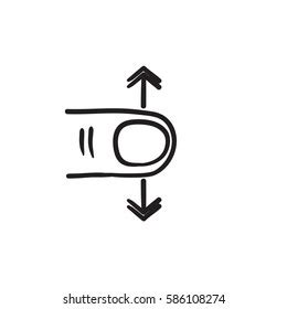 Scroll Touch Screen Gesture Vector Sketch Stock Vector Royalty Free