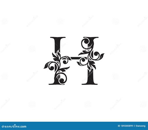 Vintage Letter H Logo Classic H Letter Design Vector With Black Color