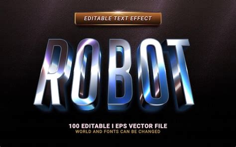 Premium Vector Robot Text Effect