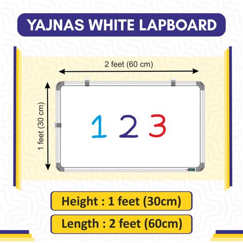 Yajnas 59×28 Cm Premium Non Magnetic Double Sided White Board And Chalk