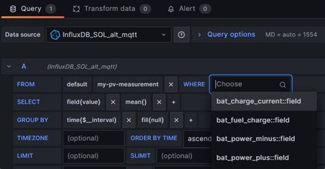 Grafana Doppelpunkte In Der Where Abfrage Influxdb And Grafana